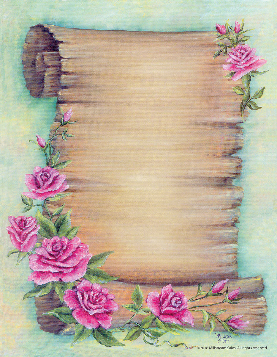 41768 - DESIGNER PAPER - SCROLL OF ROSES – McBeth Corporation