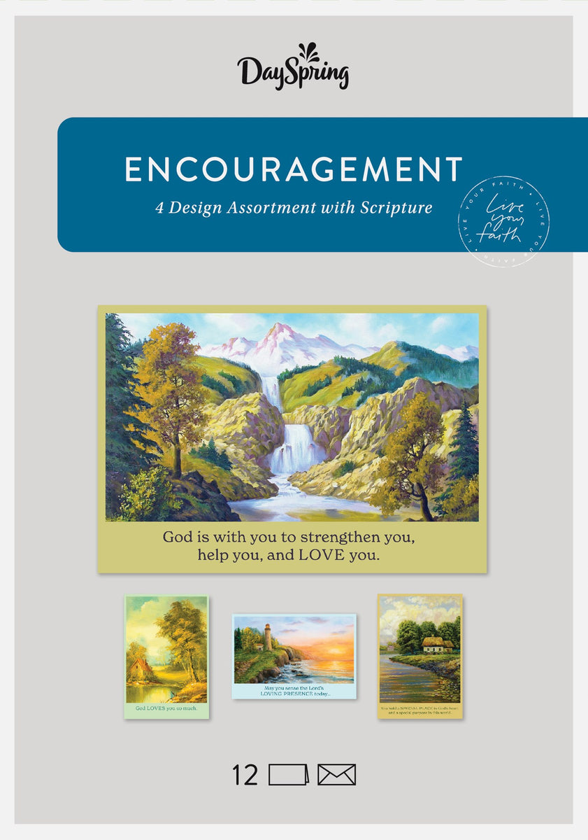 U0065 - DAYSPRING Fine Art - Encouragement Cards 12 Cards w/ Scripture ...